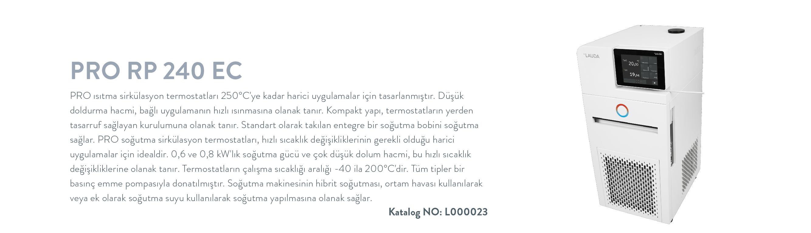 Lauda PRO RP 240 EC - PRO sirkülasyon termostatları